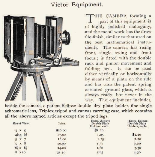 Anthony's Victor Camera Reference